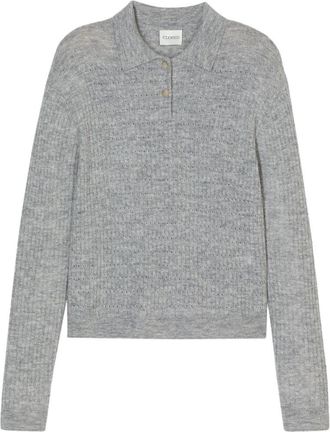 Closed Polo en laine m&eacute;lang&eacute;e ferm&eacute;
