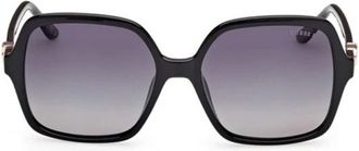 Guess Femme, Accessoires, Noir, Taille: 57 MM Lunettes de soleil carr&eacute;es oversize en plastique