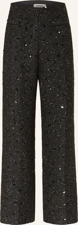 Sandro Sandro Marlenehose Aus Tweed Mit Glitzergarn schwarz