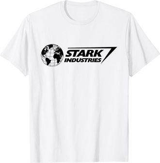 MARVEL Iron Man Stark Industries Logo Black T-Shirt