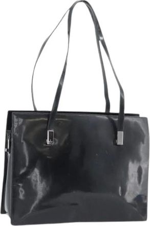 Gucci Sac cabas vintage en &eacute;mail Pre-owned - Femme - Pre-owned - Noir - Taille: ONE Size