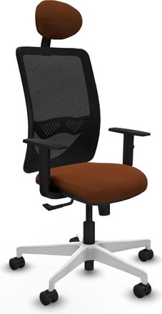Piqueras y Crespo Home Office Stuhl Zulema mit 1D-Armlehnen, h&ouml;henverstellbarer Lendenwirbelst&uuml;tze und festem Kopfteil, ausgestattet mit Sincro 3 Positionen und Schneid