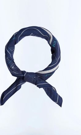 Fursac Bandana en laine et soie à motif - Taille Unique - Homme