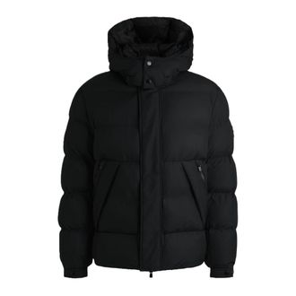 HUGO BOSS Schwarze Daunenjacke mit Kapuze - H-Corbinian3 - - Jackets - Herren - Schwarzk - 3XL