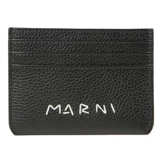 Marni Leder Kartenhalter Geldb&ouml;rse - - Accessories - Herren - Schwarzk - ONE SIZE