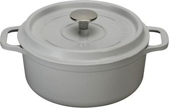 Invicta Runde, emaillierte gusseisen-auflaufform, 20 cm, grau 402202