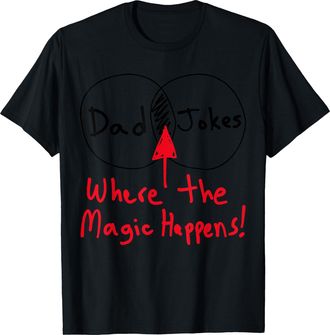 MathWare Nerdy Funny Dad Witze Venn Diagramm Where Magic Happens Math T-Shirt