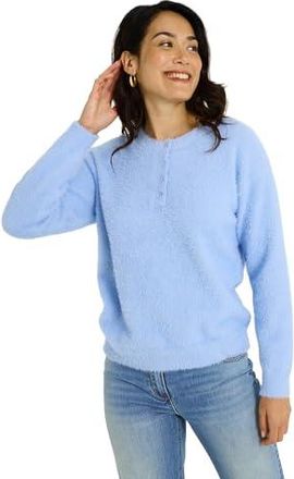 Grain de Malice Pull Fluffy col boutonn&eacute; Femme