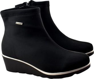 D'Chicas Bottes imperméables avec talon compensé et semelle intérieure rembourrée amovible 201867 synthétique, Noir, 37 EU