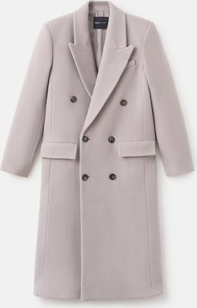 Mango Manteau en laine &agrave; double boutonnage marron moyen - Femme - S - MANGO