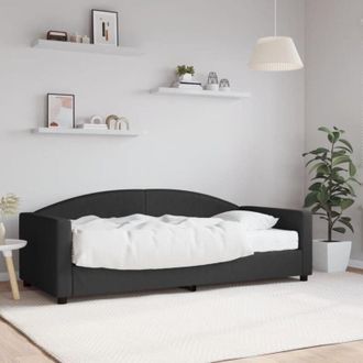 vidaXL Vidaxl - Furniture Limited - Lit de jour avec matelas noir 90x190 cm tissu
