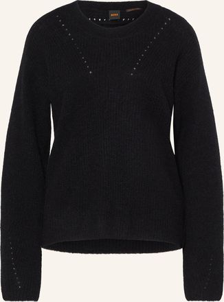 HUGO BOSS Pullover Fenne Mit Alpaka schwarz