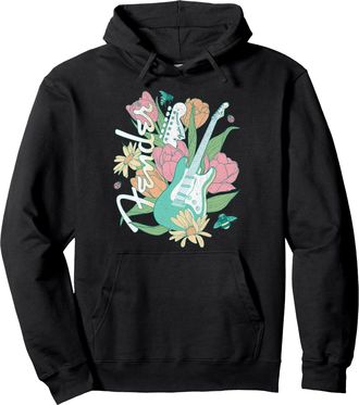 Fender Spring Time Guitar Vintage Bees And Flowers Poster Pullover Hoodie