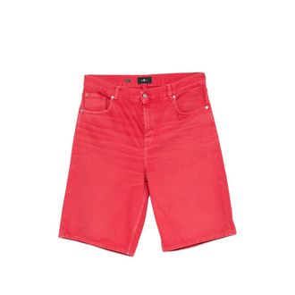 7 For All Mankind Buttoned Denim Shorts