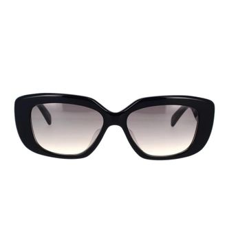 Celine Quadratische Sonnenbrille mit braunen Gl&auml;sern - - Accessories - Damen - Schwarzk - 55 MM