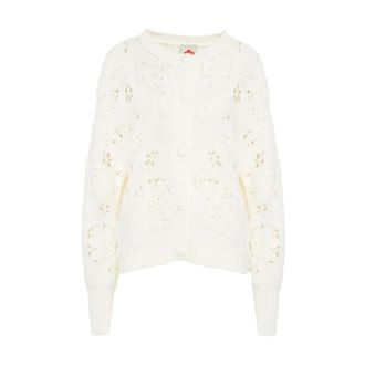 Farm Rio Eleganter Strick Bianco Aw25 Cardigan - - Knitwear - Damen - Wei&szlig; - S