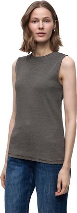 Street One Gestreiftes Basic Top Darkest Brown 34