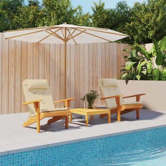 vidaXL Vidaxl - Coussins de chaise adirondack lot de 2 beige tissu oxford