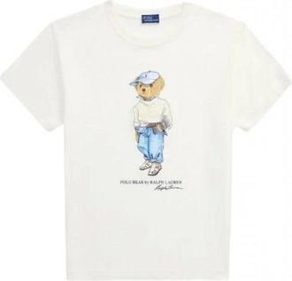 Ralph Lauren Homme, Tops, Blanc, Taille: L Polo Bear T-Shirt