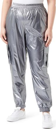 Kaffe Curve Kaffe Curve Damen Plus-Size Womens Cargo Pants Elastic Waist Casual Fit Elastic Cuffs KCshenna Cargohose, Dark Grey Metallic