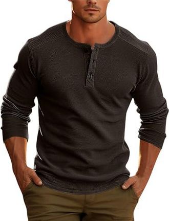 Generic Polo basique cool et respirant pour homme, coupe classique, boutonn&eacute;e, l&eacute;ger, extensible, t-shirts dext&eacute;rieur, marron, XXL