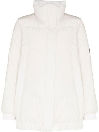 Brunello Cucinelli veste matelass&eacute;e &agrave; ornements strass&eacute;s - Tons neutres