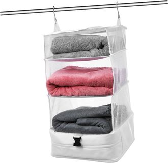 Lurrose H&auml;ngender Kleider Organizer aus Strapazierf&auml;higem Oxford Stoff Faltbarer Reise Kleideraufbewahrer Platzsparender Aufbewahrungsbeutel f&uuml;r Koffer und Sc