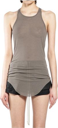 Rick Owens Femme, Tops, Gris, Taille: 36 FR Basic Rib Tank