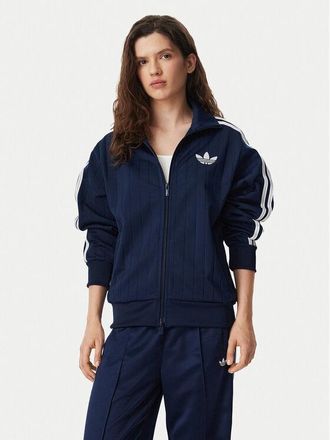 adidas Sweatshirt Pinstripe Firebrid Loose Tracktop KS9983 Dunkelblau Regular Fit