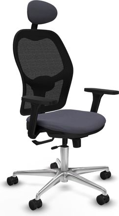 Piqueras y Crespo Ergonomischer Stuhl mit Lendenwirbelst&uuml;tze mit 3D-Armlehnen und festem Kopfteil, ausgestattet mit Syncro/Traslack und eingespritztem Schaum. Mit Rolle