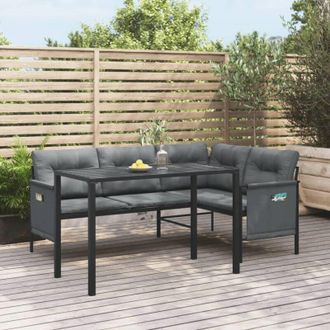 vidaXL 2-tlg. Garten-Essgruppe Anthrazit Stahl vidaXL