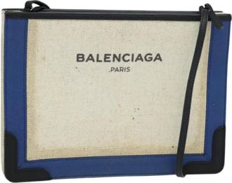 Balenciaga Pre-owned Toile sacs-balenciaga - Femme - Pre-owned - Beige - Taille: ONE Size