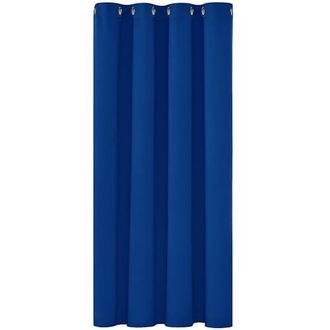 Deconovo Rideaux Occultants Isolant Thermique Anti Froid, 132X138 CM (Largeur X Hauteur), Rideaux pour Salon et Chambre, Design Moderne &agrave; Oeillets, Bleu Roi, 1