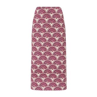 La DoubleJ Bedruckter ausgestellter Rock - - Skirts - Damen - Lila - 2XL
