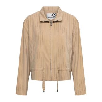 &Co Woman Travel Stripe Jacket - - Jackets - Damen - Beige - 3XL