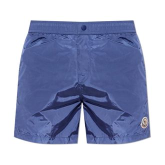 Moncler Badeshorts mit Logo-Patch - - Swimwear - Herren - Blau - L