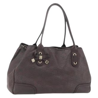 Gucci Sac &agrave; main en cuir Pre-owned - Femme - Pre-owned - Brun - Taille: ONE Size