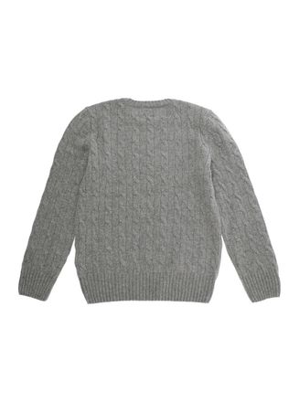 Polo Ralph Lauren Boys Crewneck Sweater Grey Wool-Cashmere Tops Top