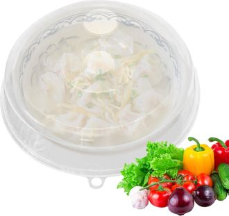 Generic Lebensmitteldeckel Mikrowellen-Spritzschutz Mikrowellendeckel Tellerdeckel mit Lüftungsschlitzen Schutzdeckel Kuchenständer Spritzschutz Deckel inkl