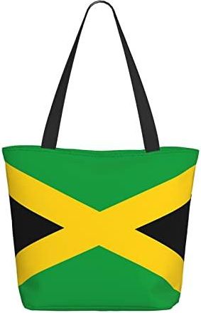 AOOEDM Sac &agrave; provisions pour femme avec drapeau jama&iuml;cain 33 x 27,9 x 17,8 cm. Le cadeau parfait pour la Saint-Valentin. Cest de la Saint-Valentin pour maman