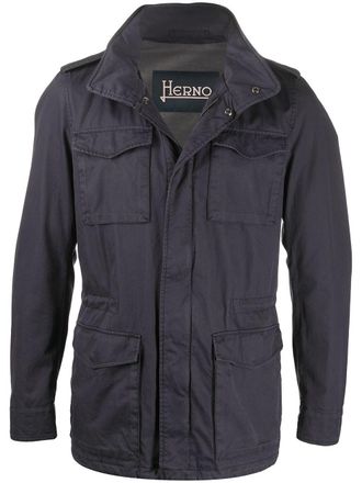 Herno veste militaire &agrave; poches cargo - Bleu