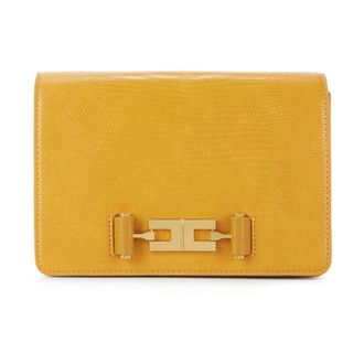 Elisabetta Franchi Femme, Sacs, Jaune, Taille: ONE Size Sac bandouli&egrave;re cha&icirc;ne gourmette