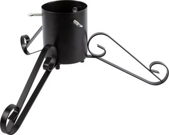 Harbour Housewares 1x Scrollen Echter Weihnachtsbaumst&auml;nder - 3in - Schwarz - Klein Metall B&auml;ume Rahmen Sockel mit Wasserbeh&auml;lter