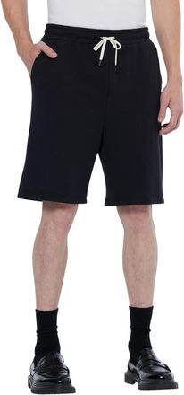 Scotch & Soda Herren Casual Shorts Badge Logo Regular Fit Sweatshorts, Schwarz,XXL
