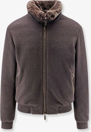 Moorer Bellati-Mrw wool and cashmere jacket with fur detail - MOORER - gender_Man