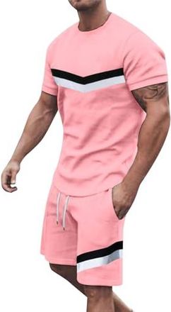 Generic Survet Jogging Combinaison De Ski Homme Pas Cher Survetement Court Homme Ensemble Chemise Pantalon Homme &eacute;T&eacute; Tenue Badminton Homme Survetement De Marq