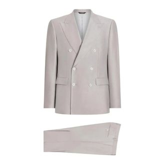 Dolce & Gabbana Costume crois&eacute; d&eacute;structur&eacute; en laine et soie - Homme - Costumes - Gris - Taille: L