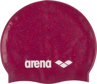 Arena Arena Klassische Unisex-Badekappe aus recyceltem Silikon für Damen und Herren, intensives Training und Rennen, bequeme Langhaar, Schwimmkappe, Ruby, M