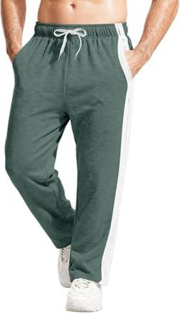 Generic Pantalon de jogging dext&eacute;rieur pour homme pour la randonn&eacute;e, la marche, taille &eacute;lastique, l&eacute;ger, s&eacute;chage rapide, confortable, Vert, XXL