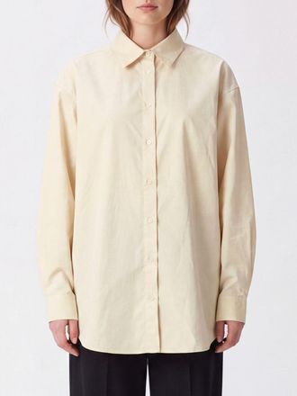 Toteme Chemise en popeline de coton &agrave; &eacute;paules tombantes et coupe d&eacute;contract&eacute;e